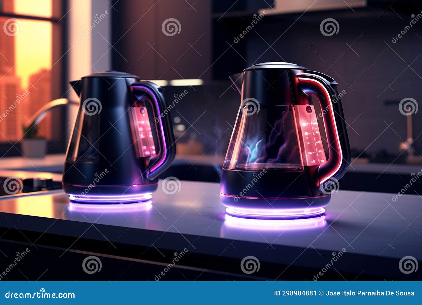 Cordless Electric Kettles with Rapid Boiling Techn Stock Image - Image ...