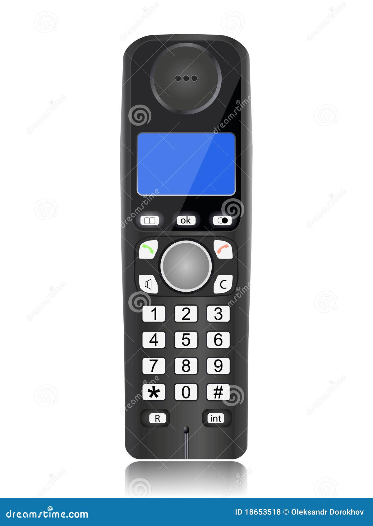Cordless phone stock vector. Illustration of isolated - 18653518
