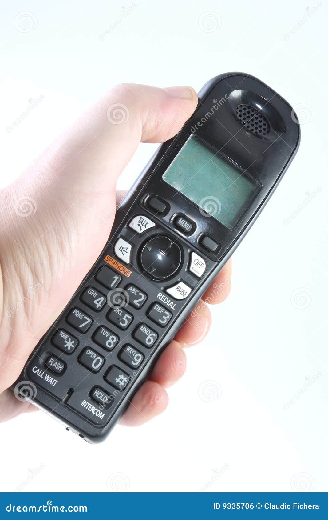 Cordless phone in hand stock photo. Image of keypad, telecommunications ...