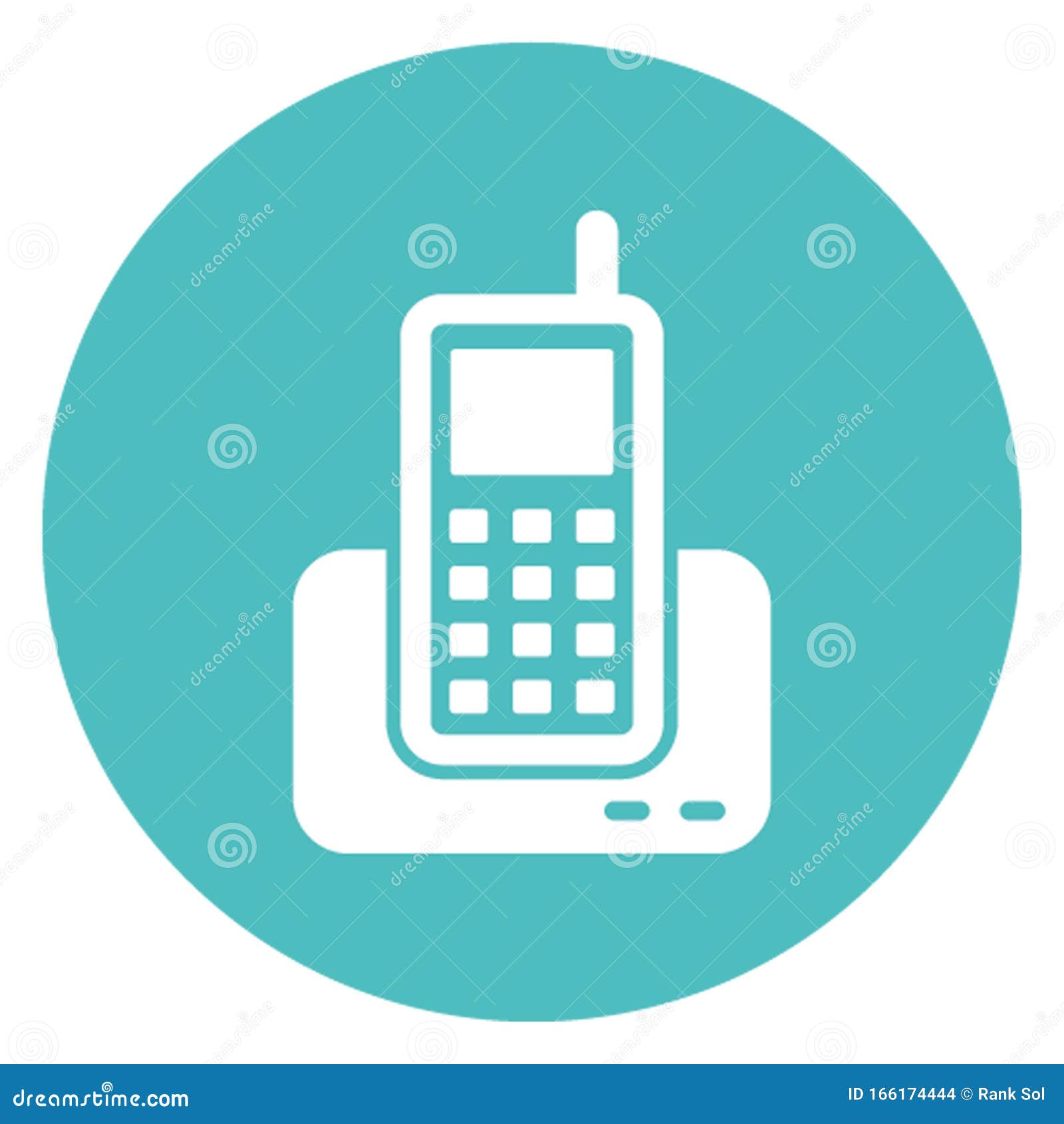 Cordless Phone Isolated Vector Icon Fully Editable Stock Vector ...