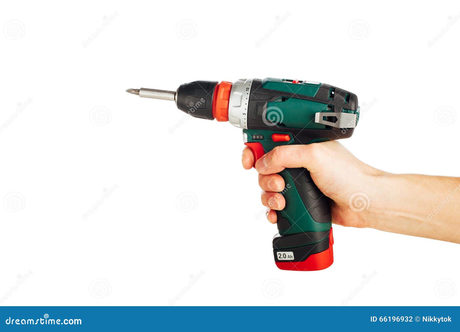 Cordless Screwdriver in Hand Stock Photo - Image of house, professional ...