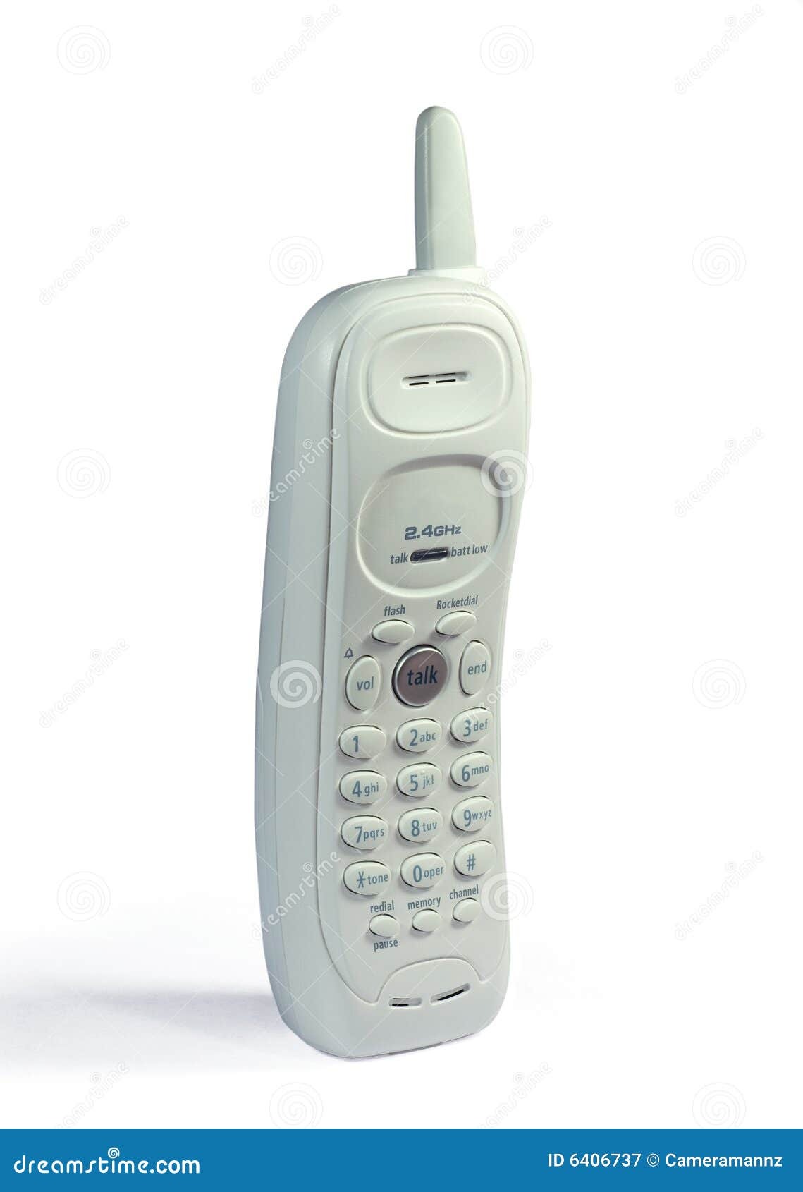 Cordless Telephone stock image. Image of isolated, path - 6406737
