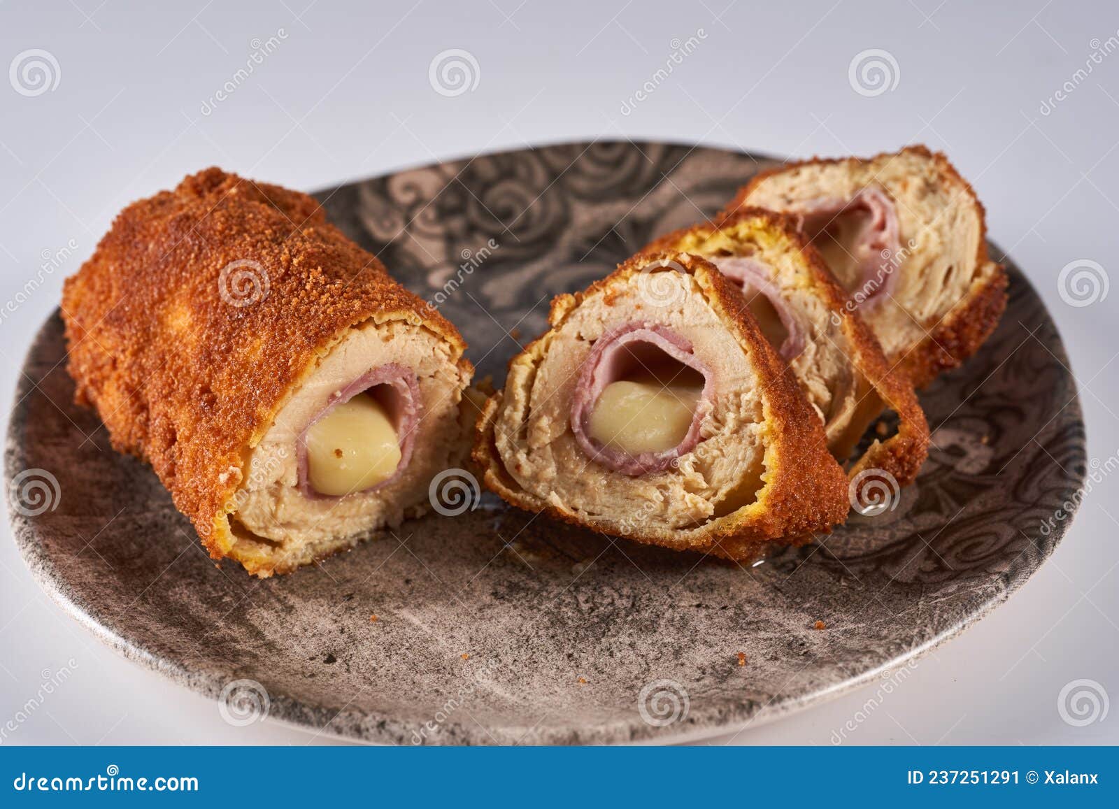 Cordon bleu in closeup stock image. Image of bleu, meat - 237251291