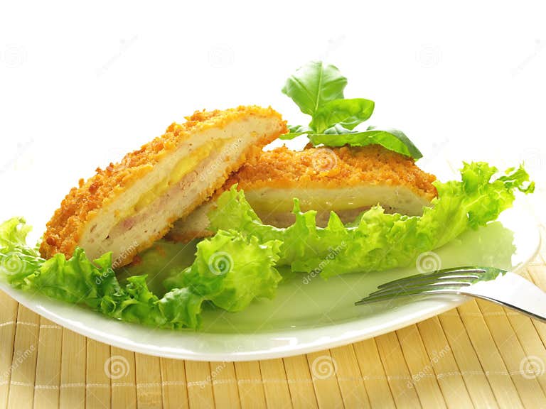 Cordon blue, isolated stock image. Image of fork, delicious - 24306819