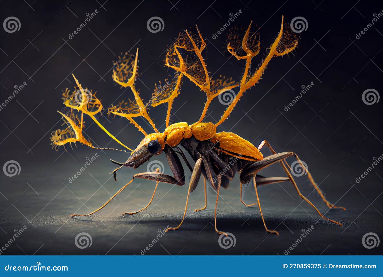 Cordyceps Parasitic Fungus Growing on an Insect, Also Known As Zombie ... Cordyceps Parasitic Fungus Growing on an Insect, Also Known As Zombie ...