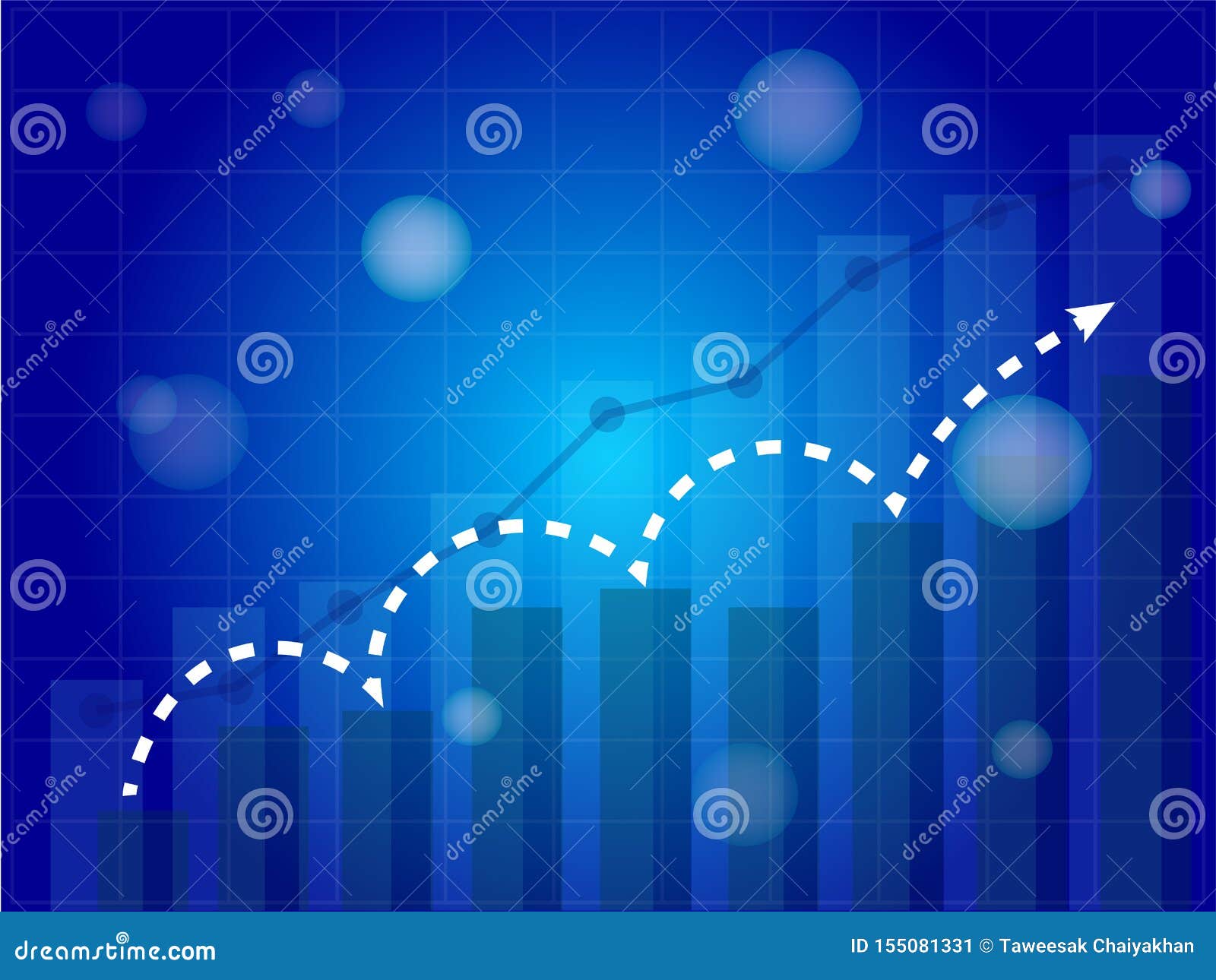 Graph and chart growing up stock illustration. Illustration of graph ...