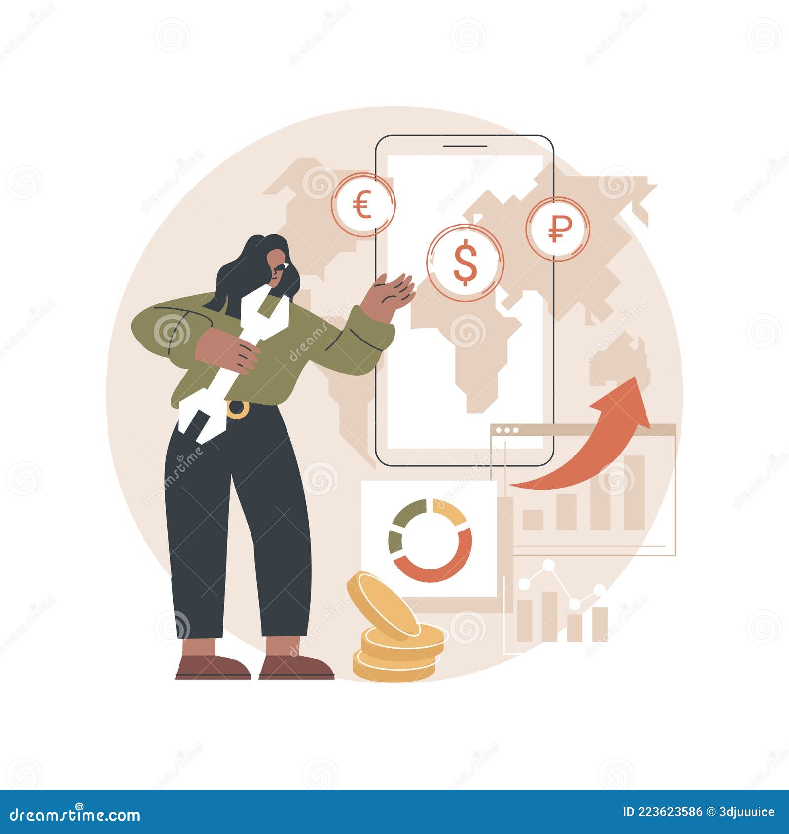 Core Banking IT System App Interface Template. Vector Illustration ...