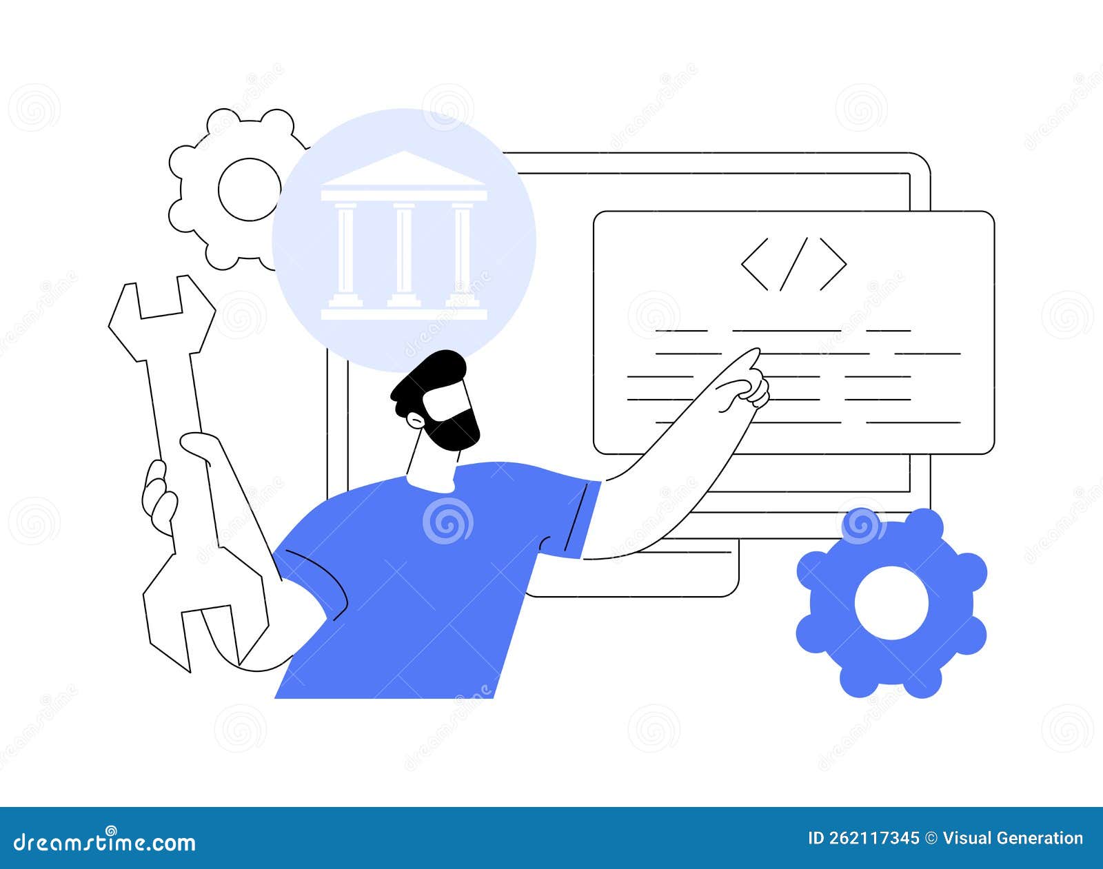 Core Banking IT System App Interface Template. Vector Illustration ...