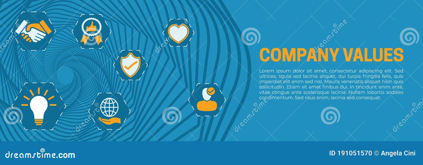 Company Values Abstract Modern Banner Background Vector Stock Vector ...