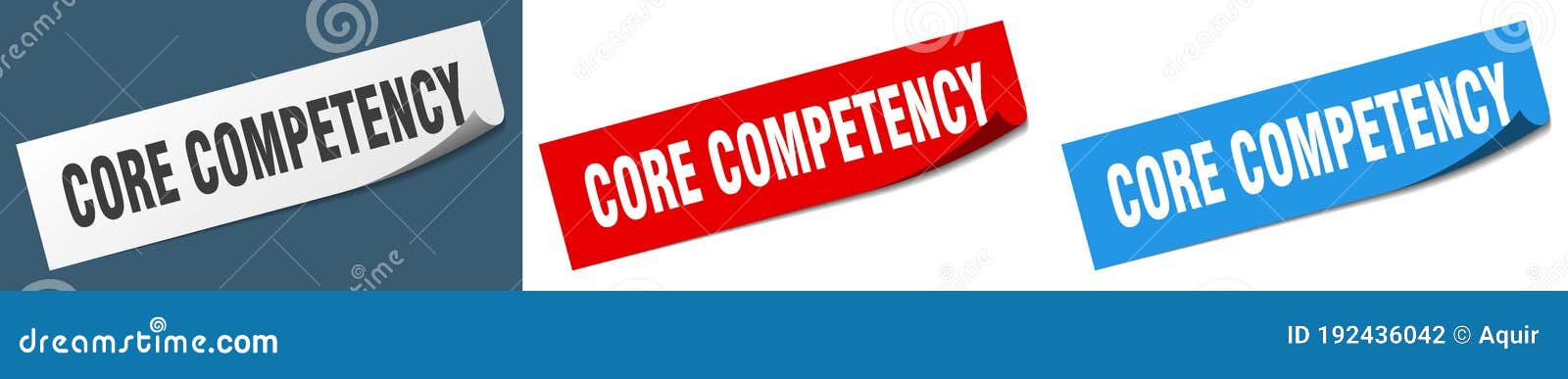Core Competency Banner. Core Competency Speech Bubble Label Set. Stock ...