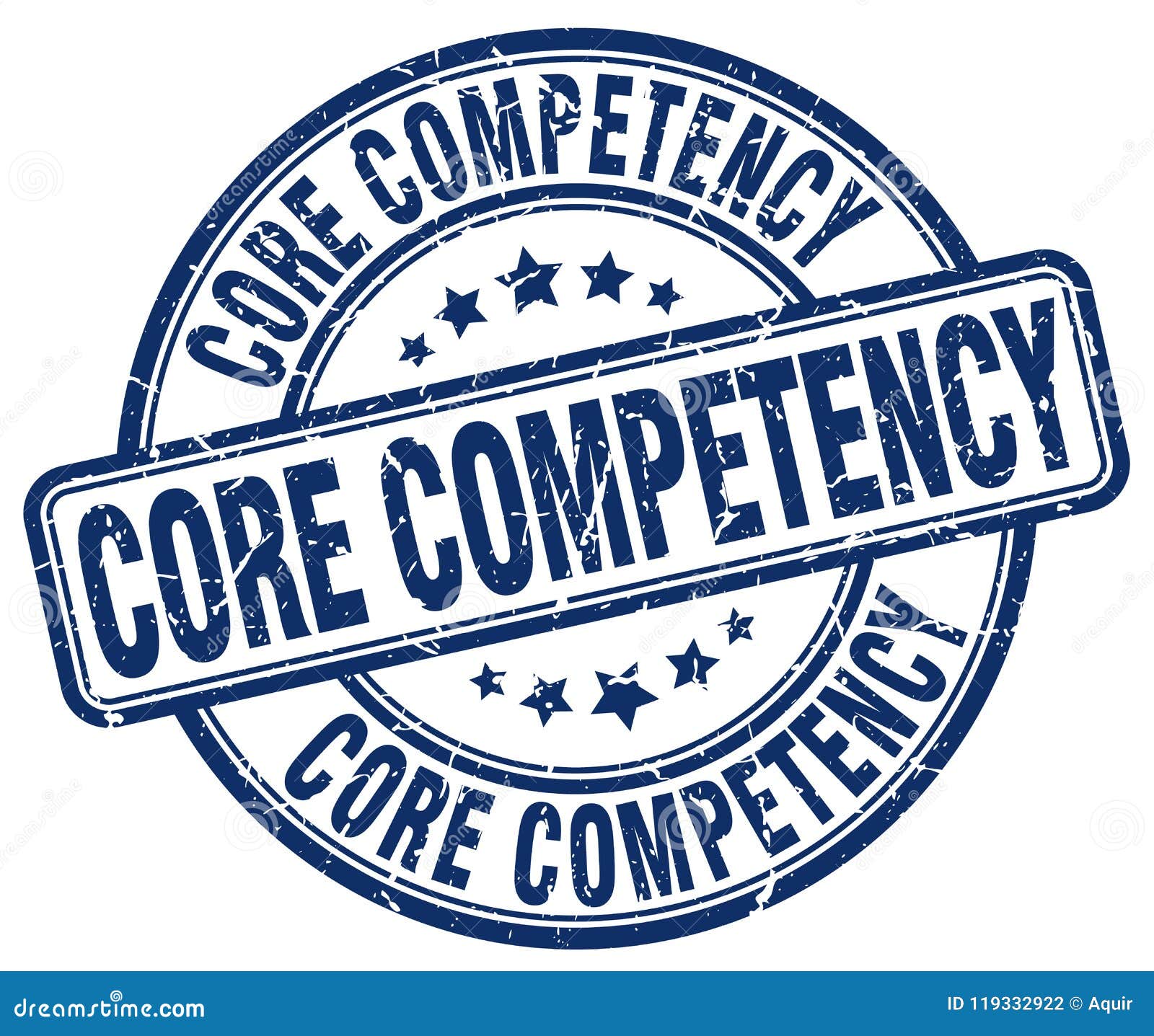 Core competency blue stamp stock vector. Illustration of badge - 119332922