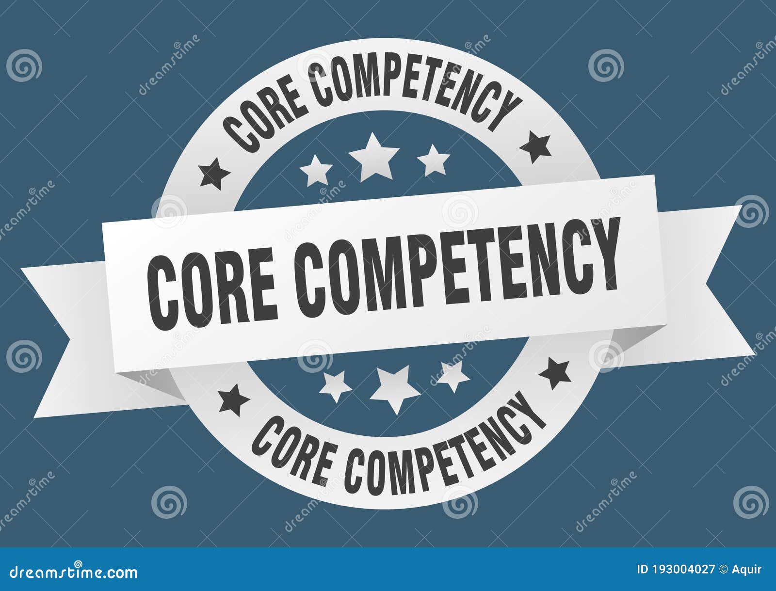 Core Competency Round Ribbon Isolated Label. Core Competency Sign Stock ...