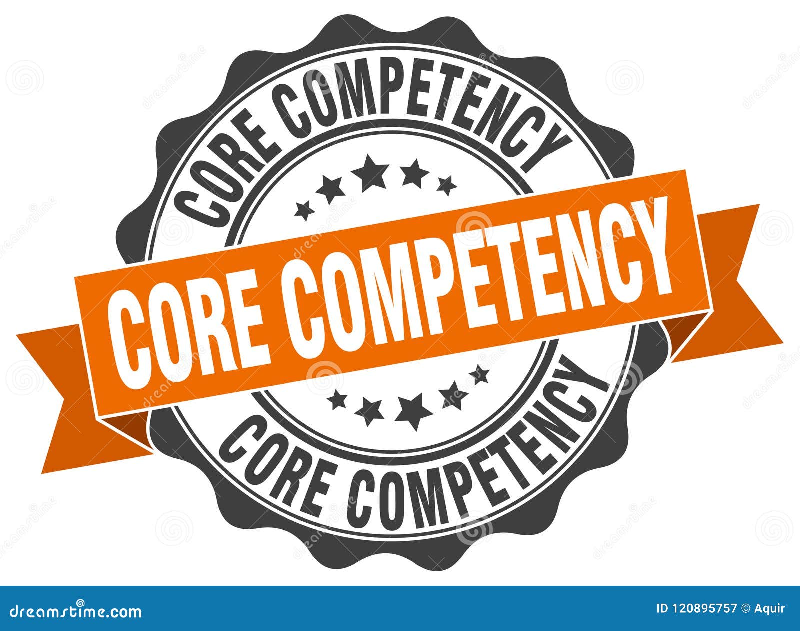 Core Competency Magnifying Glass Words Find Competitve Advantage Stock ...