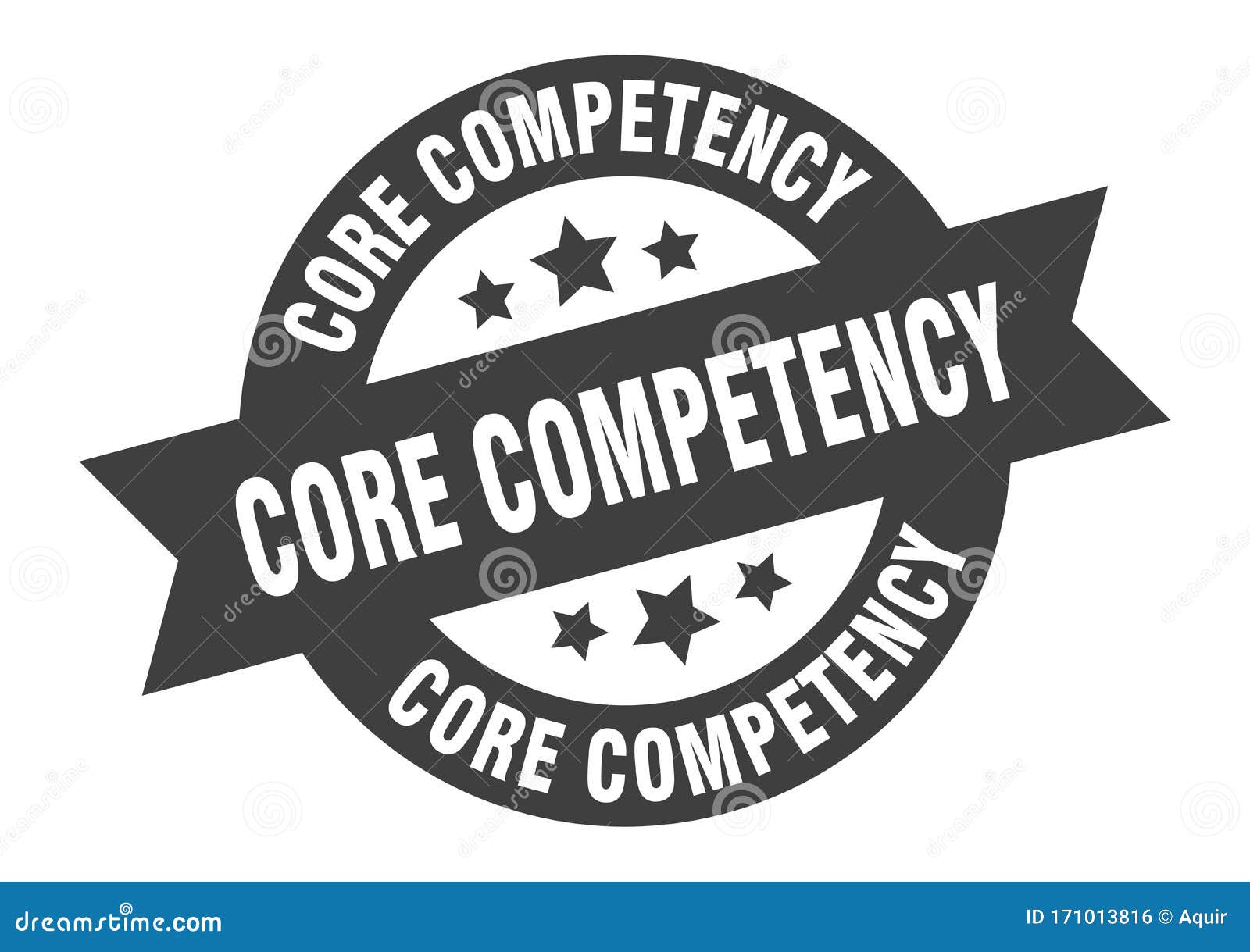 Core Competency Sign. Core Competency Round Ribbon Sticker Stock Vector ...