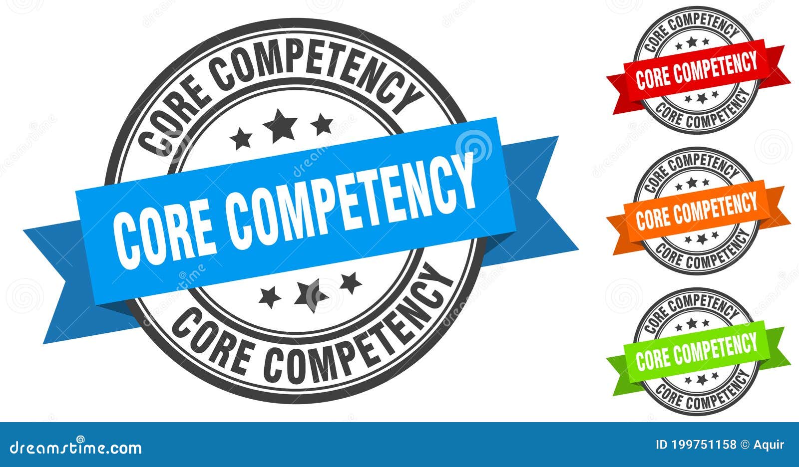 Core Competency Stamp. Round Band Sign Set. Label Stock Vector ...