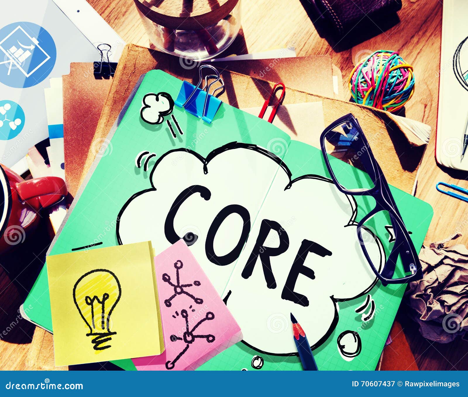 Core Core Values Focus Goals Ideology Main Purpose Concept Stock Image ...