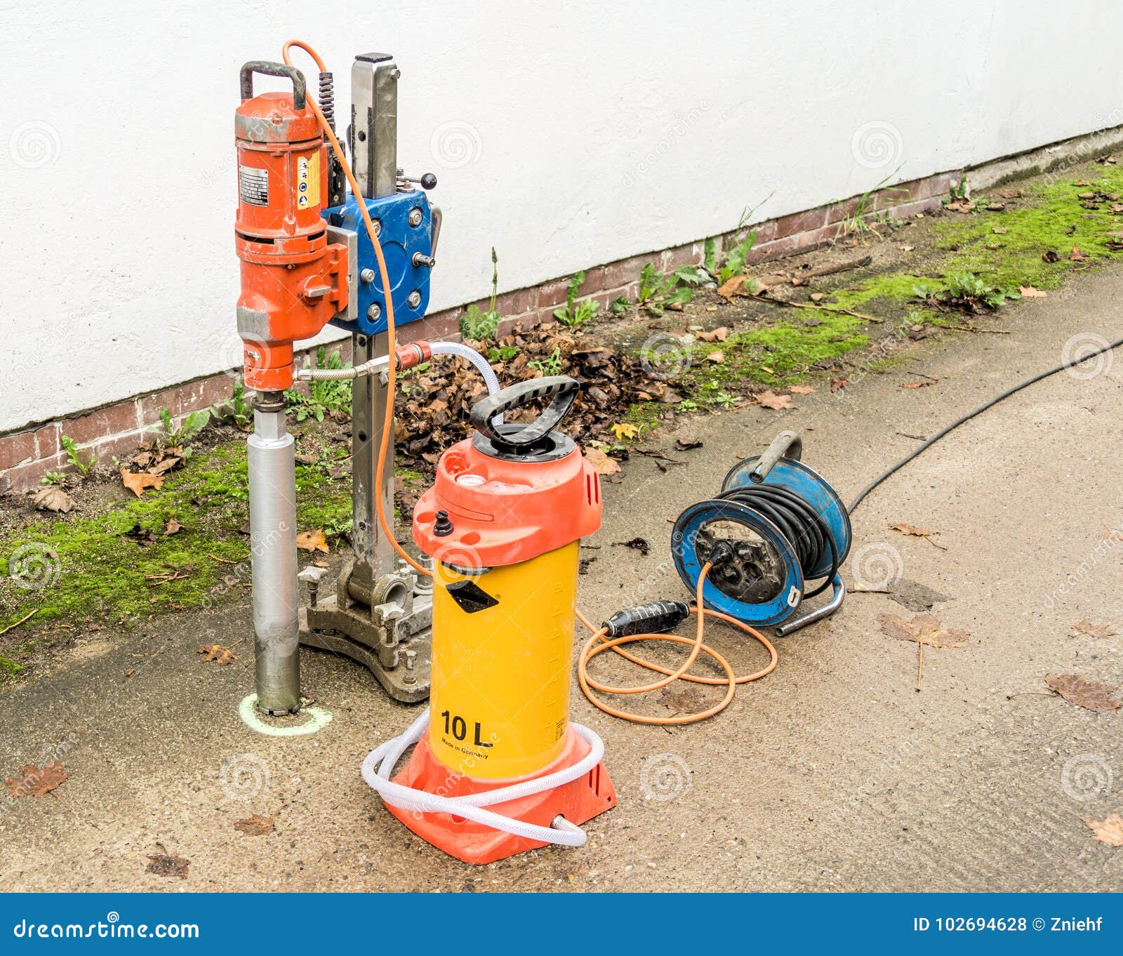 Core Drilling Machine for Use on a Concrete Slab Stock Photo - Image of ... Core Drilling Machine for Use on a Concrete Slab Stock Photo - Image of ...
