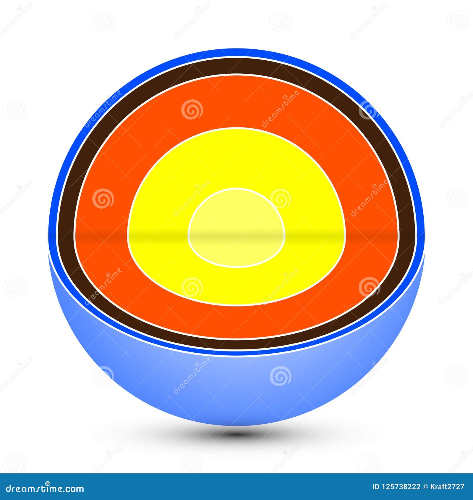 Core of the earth stock vector. Illustration of land - 125738222
