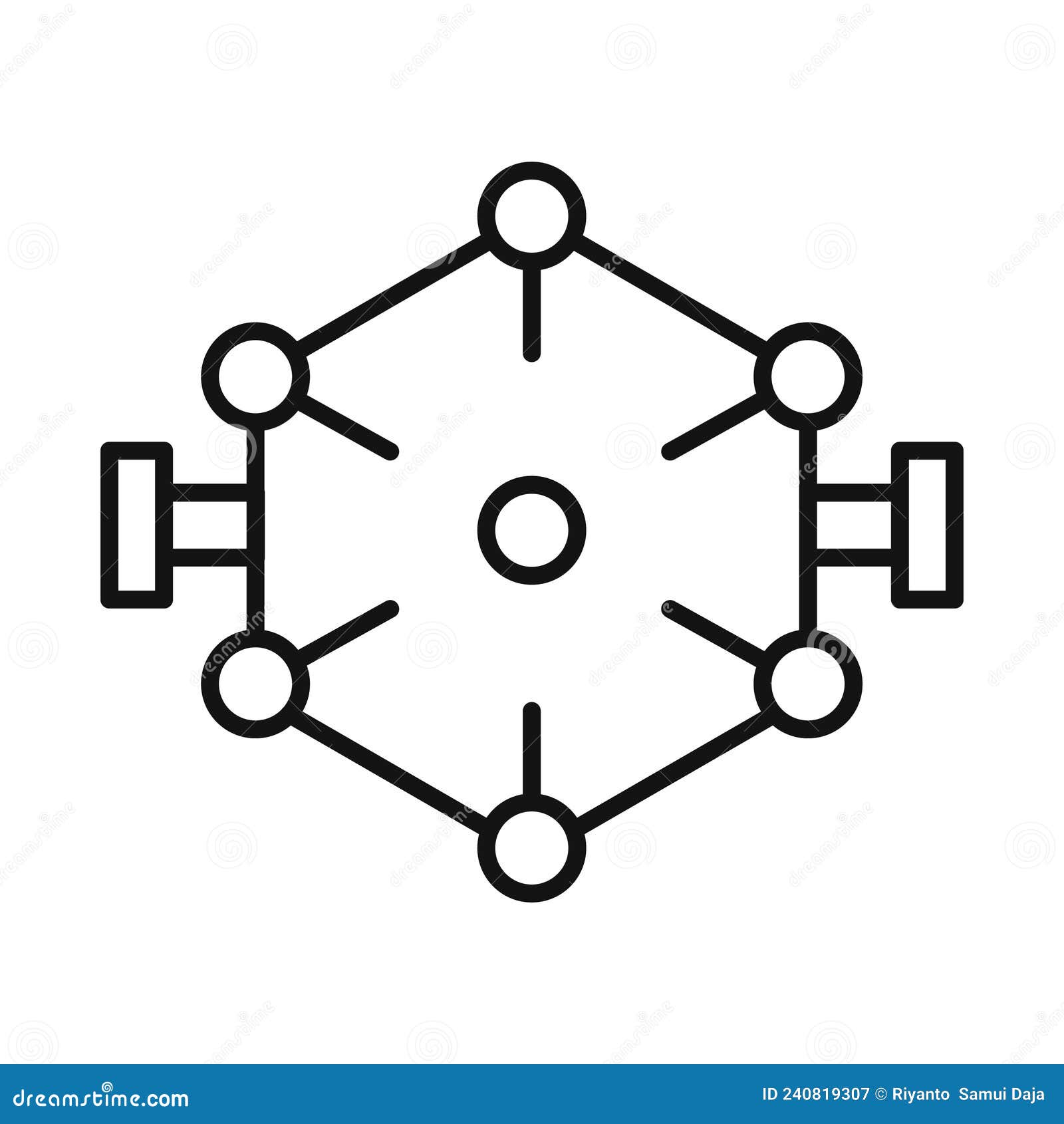 Core Forming Icon Black and White Illustration Stock Vector ...