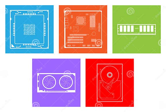 Core hardware set stock vector. Illustration of main - 55561571