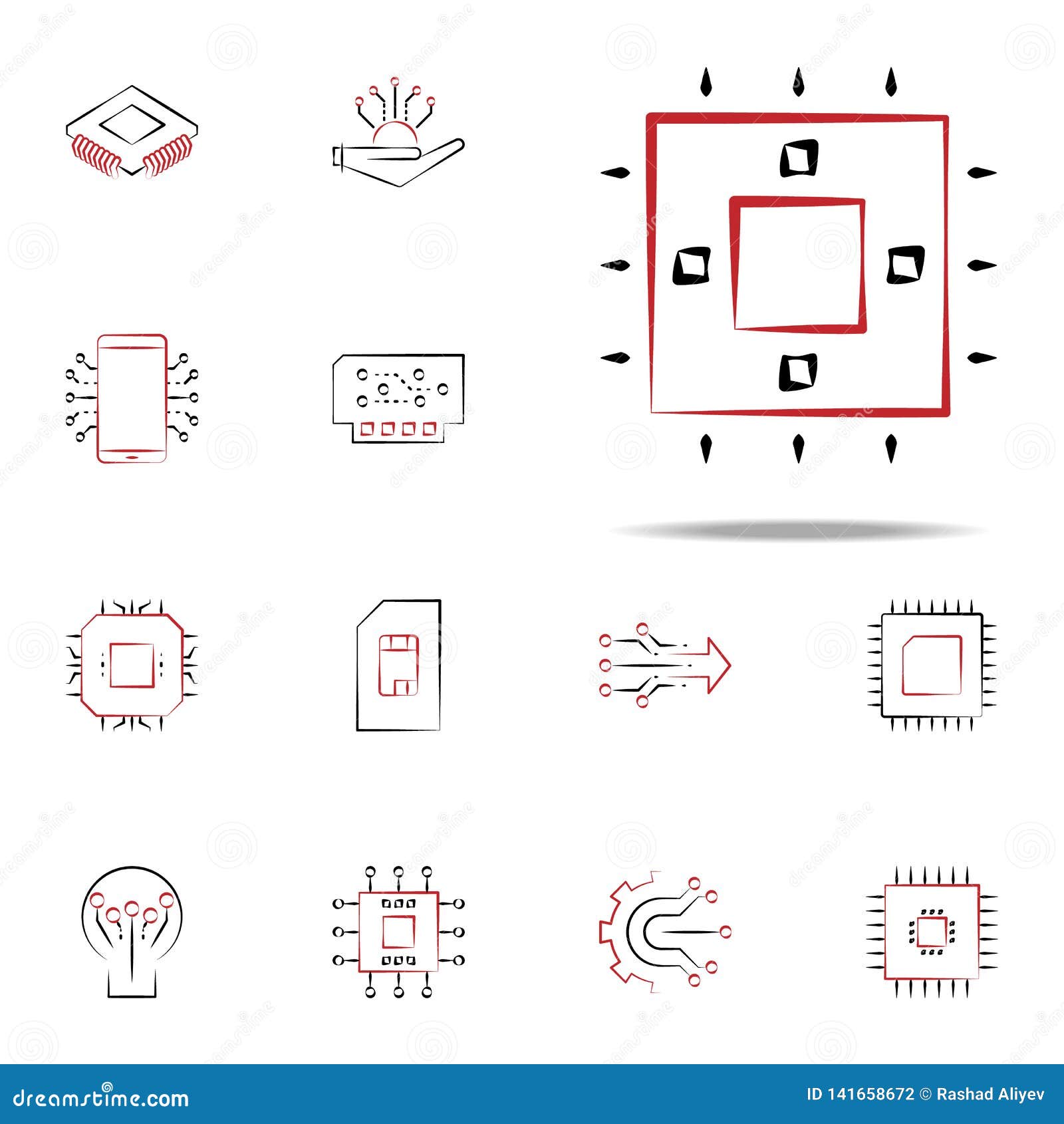Core Icon. Electronics Icons Universal Set for Web and Mobile Stock ...