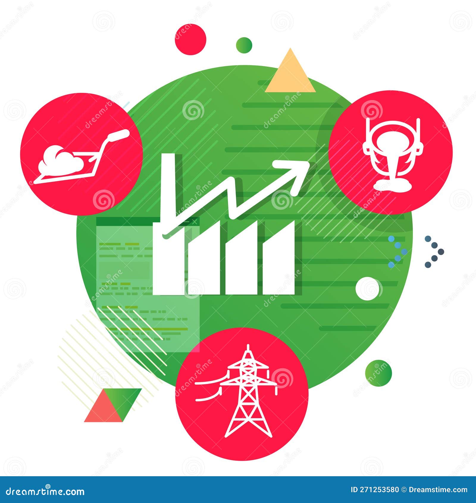 Core Industry Growth Projection - Abstract Illustration Stock ...