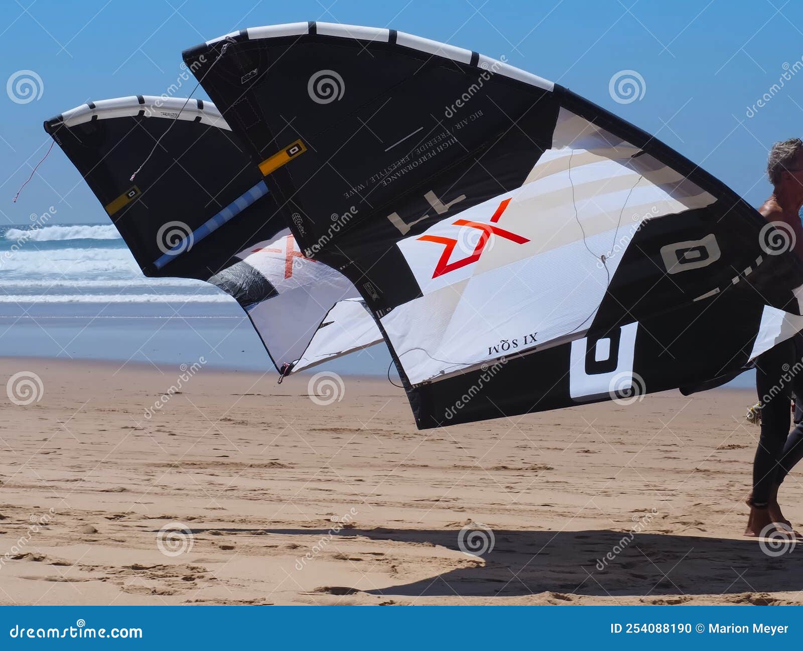 Core Kite Surfing Umbrella and Surfer at the Beach Editorial Image ...