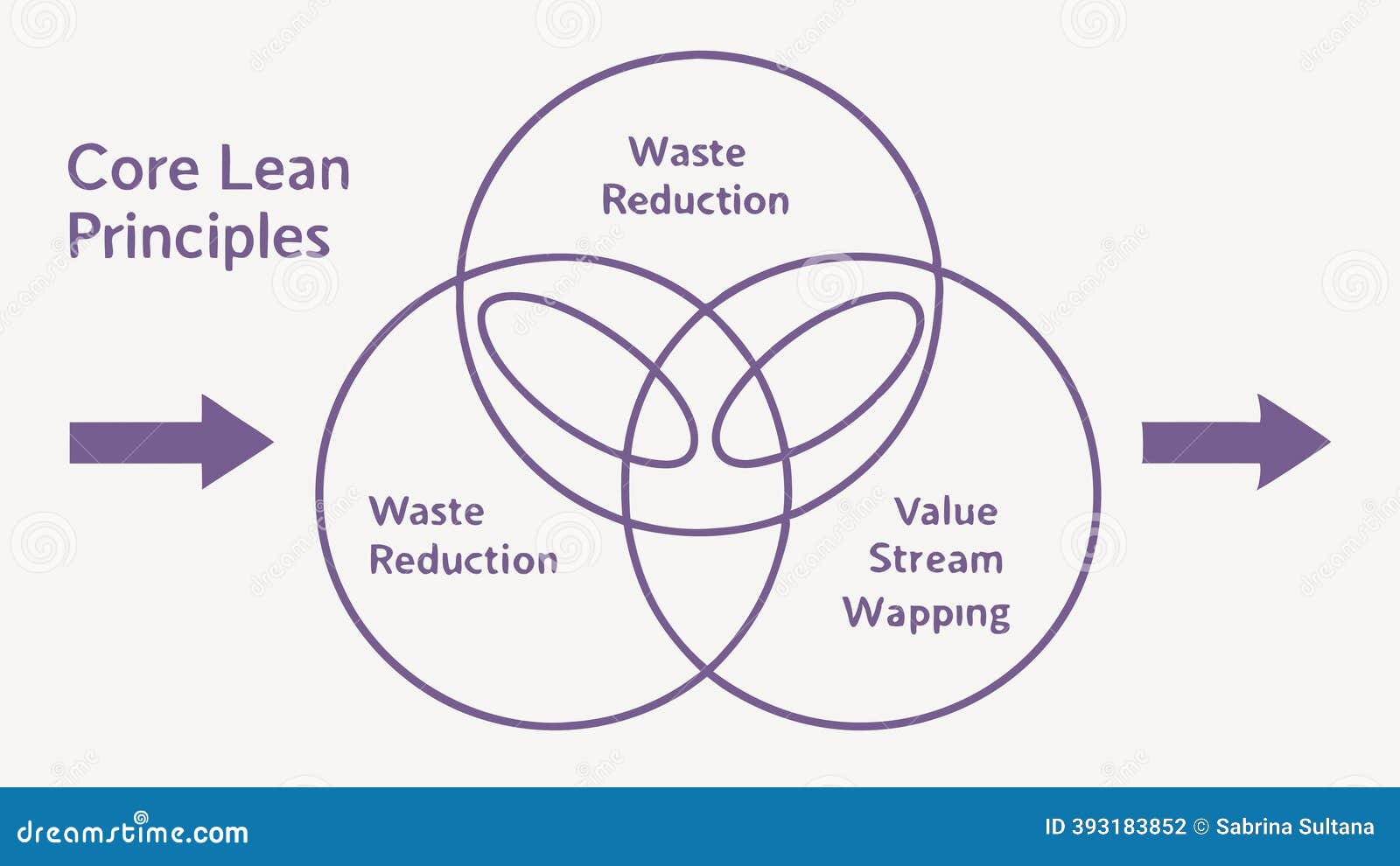Lean Principles Strategy Infographic Diagram Chart Illustration Banner ...