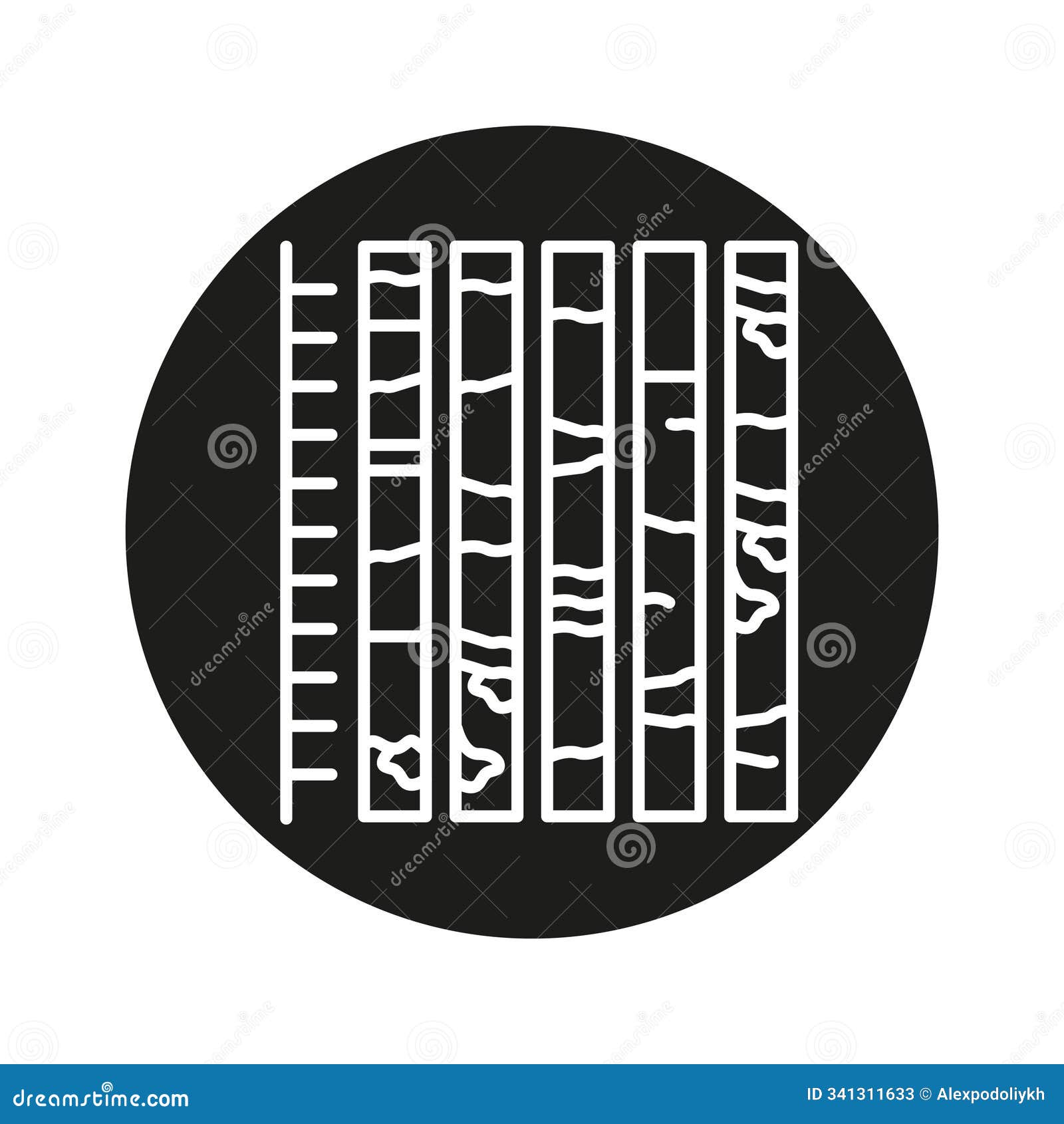 Core Sampling Line Black Icon. Sign for Web Page, Mobile App, Button ...