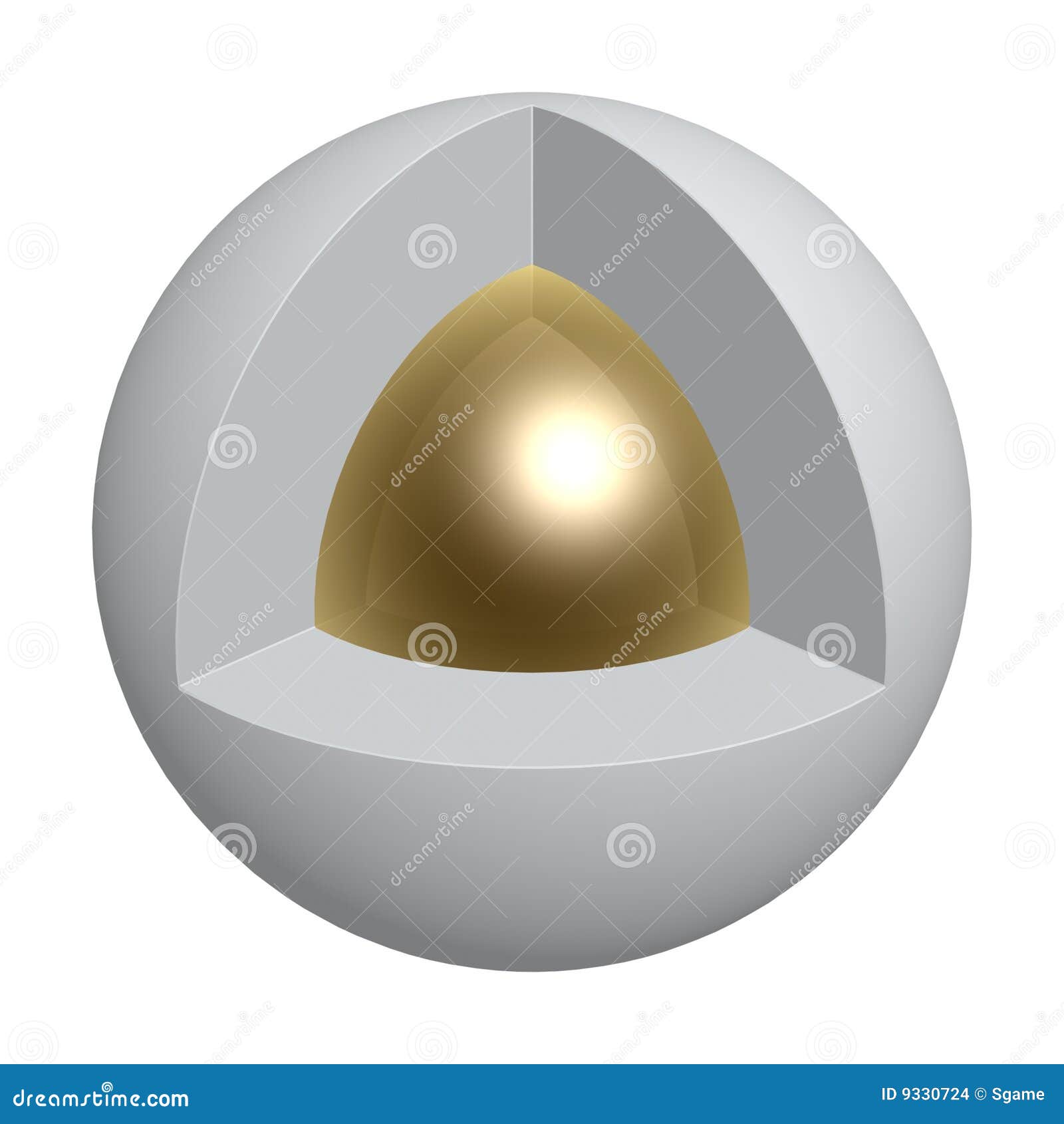 Core of sphere stock illustration. Illustration of power - 9330724