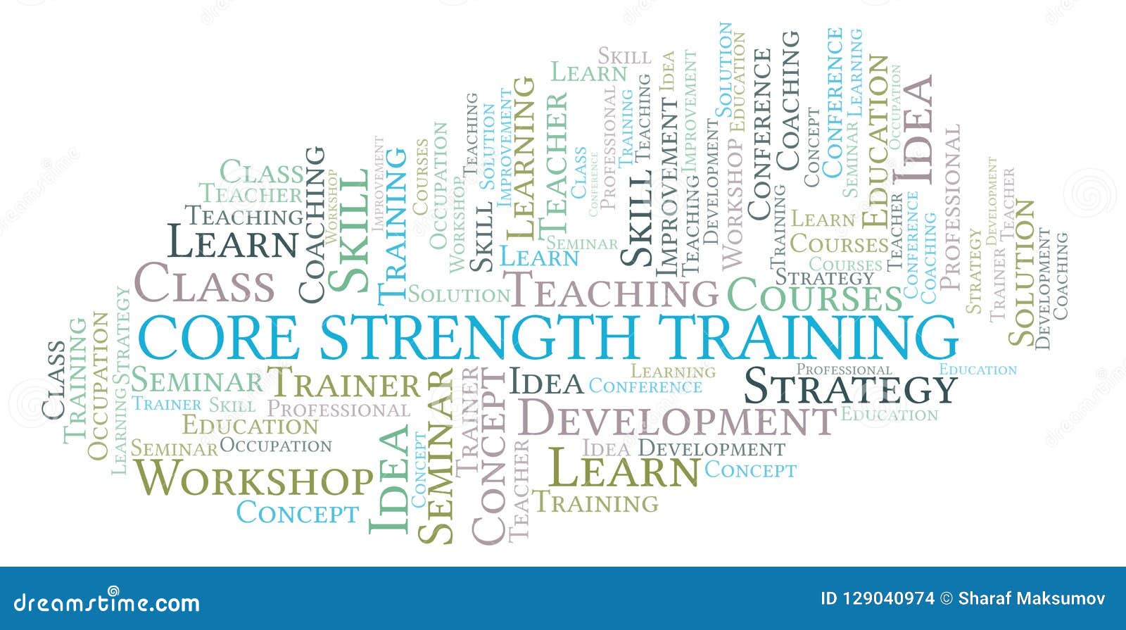 Core Strength Training Word Cloud. Stock Illustration - Illustration of ...