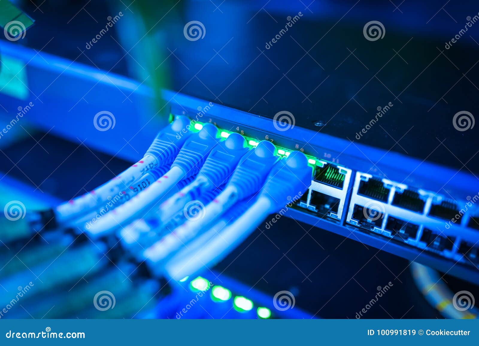 Core Switch Technology in Network Room Place Stock Image - Image of ...