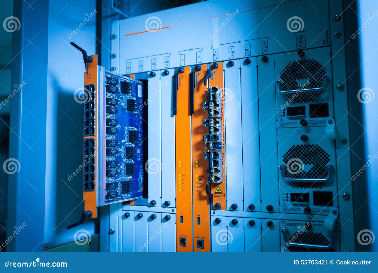 Core Switch Technology in Network Room Place Stock Image - Image of ...