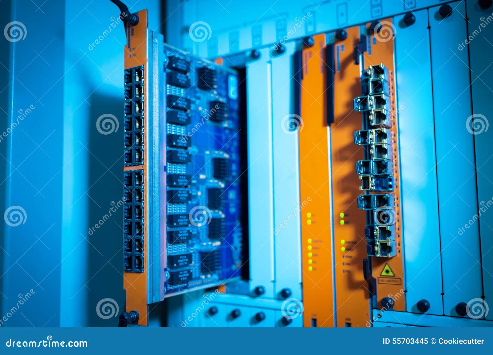 Core Switch Technology in Network Room Place Stock Image - Image of ...