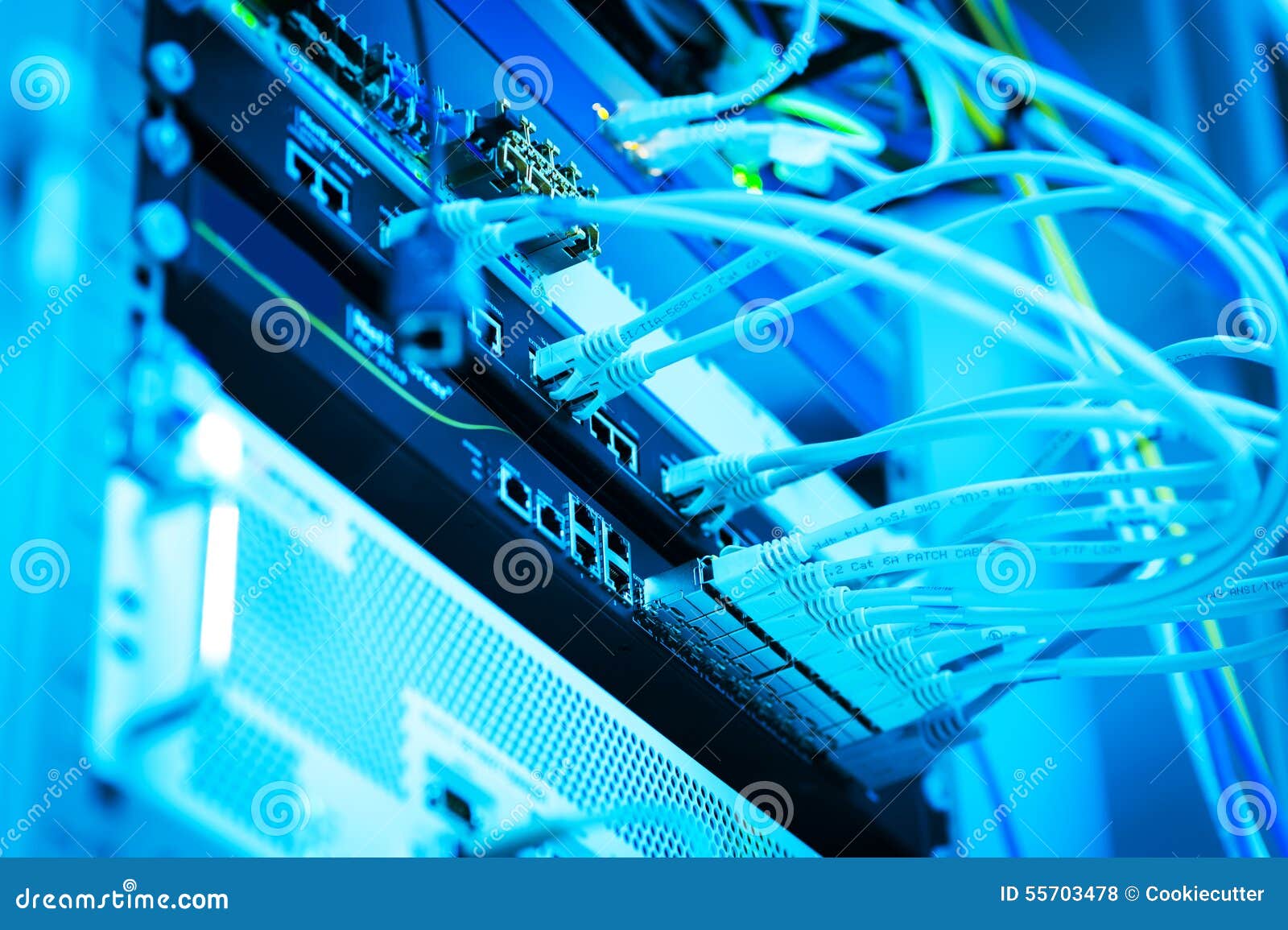Core Switch Technology in Network Room Place Stock Photo - Image of ...