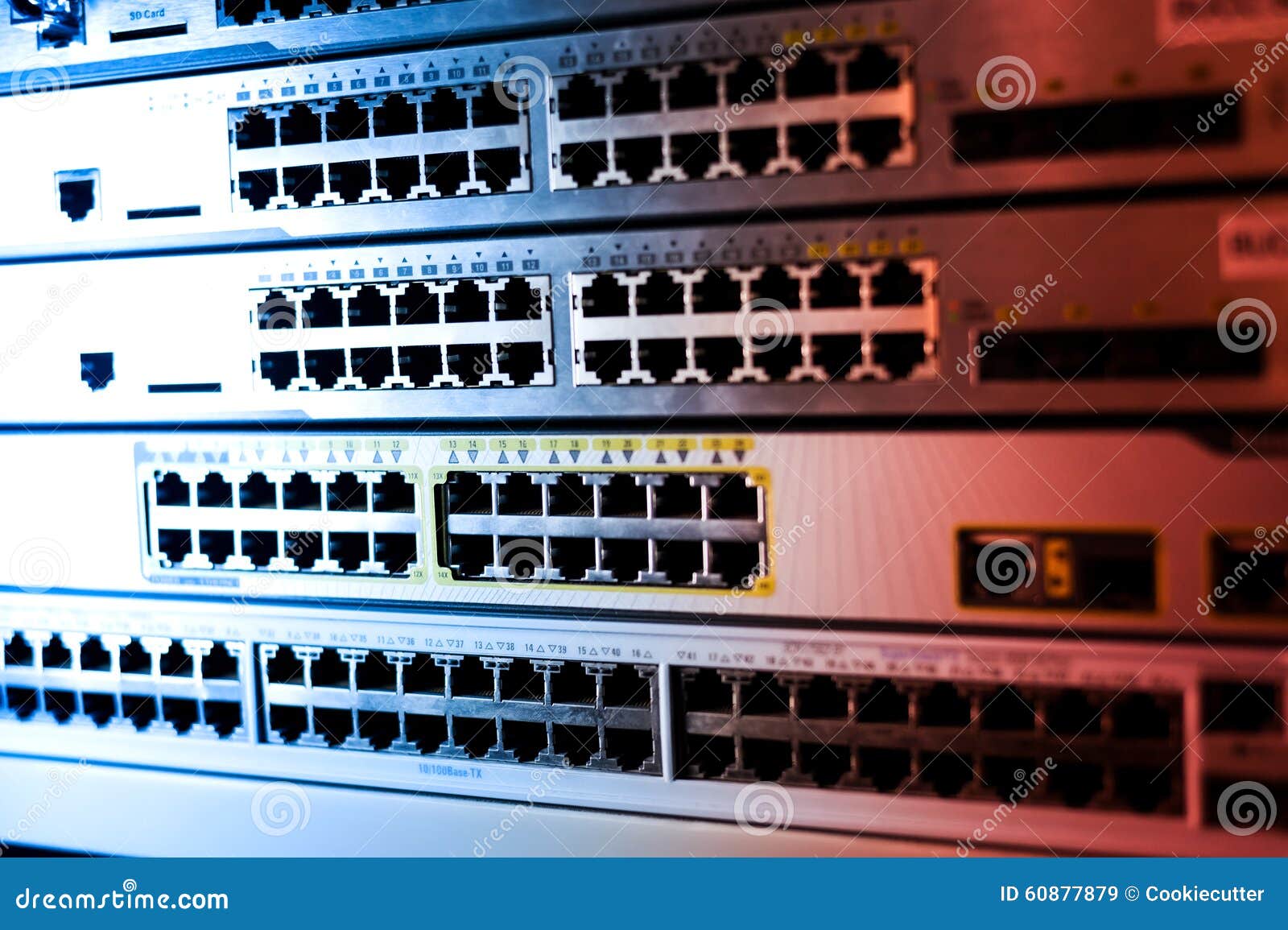 Core Switch Technology in Network Room Place Stock Image - Image of ...
