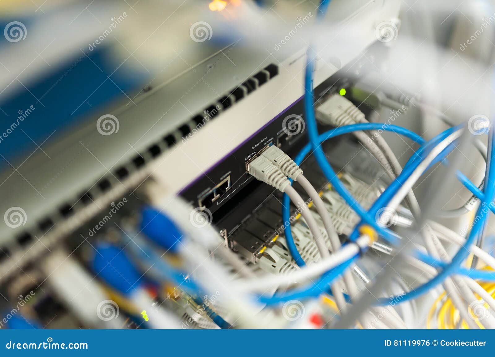 Core Switch Technology in Network Room Place Stock Photo - Image of ...
