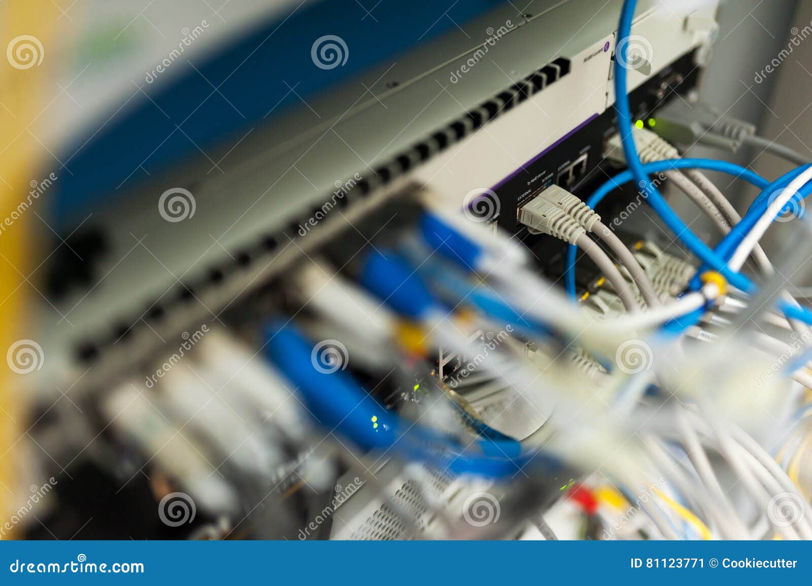 Core Switch Technology in Network Room Place Stock Image - Image of ...