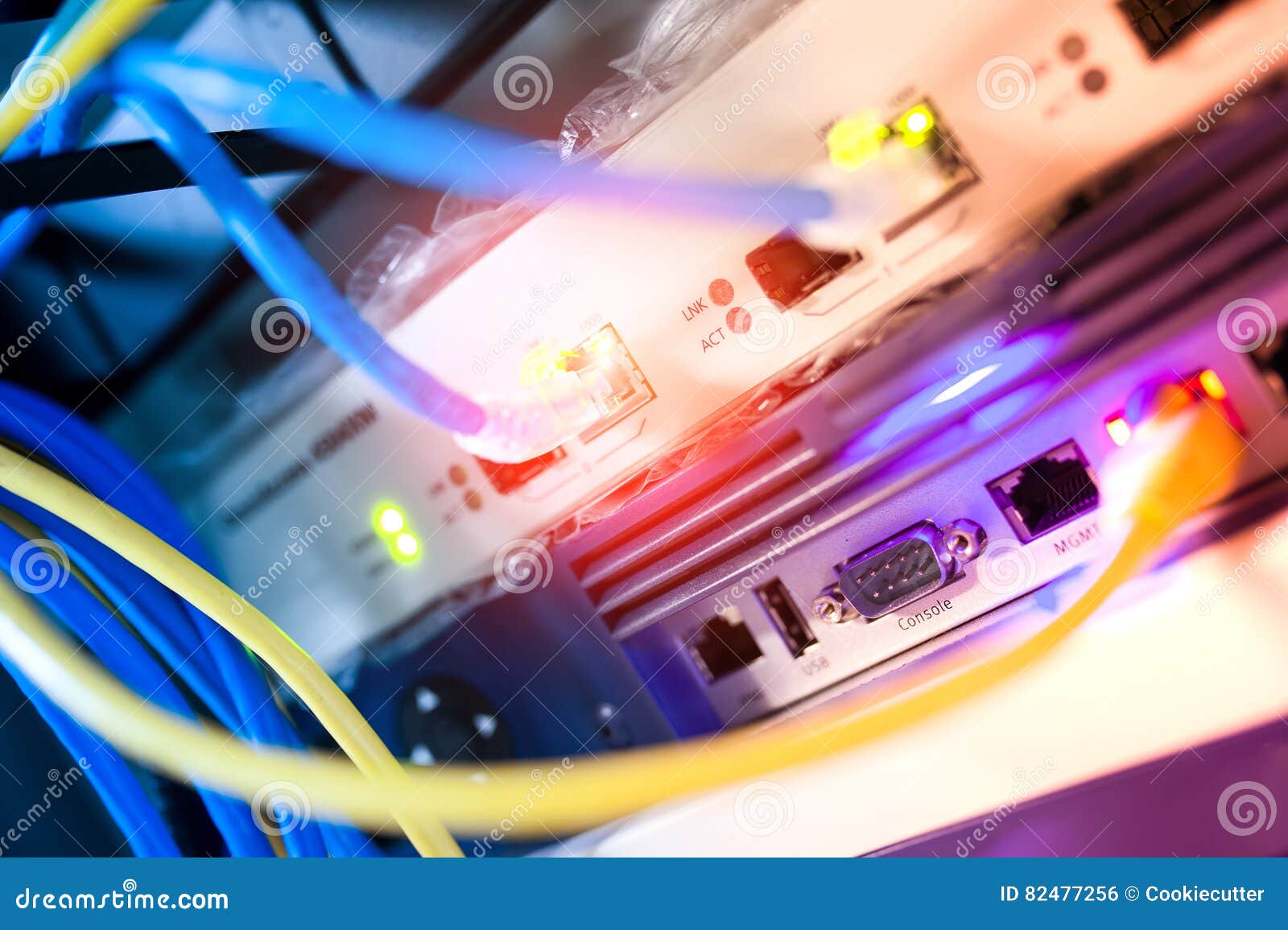 Core Switch Technology in Network Room Place Stock Photo - Image of ...