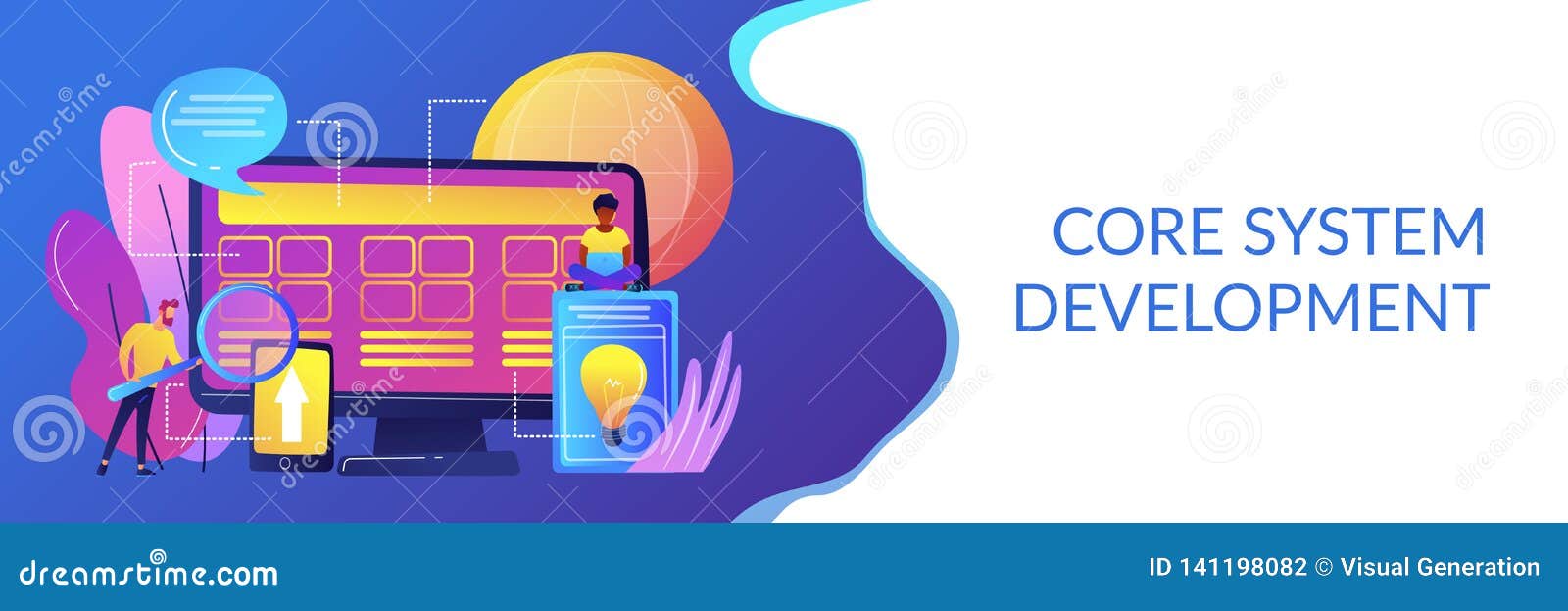Core System Development Concept Banner Header. Stock Vector ...