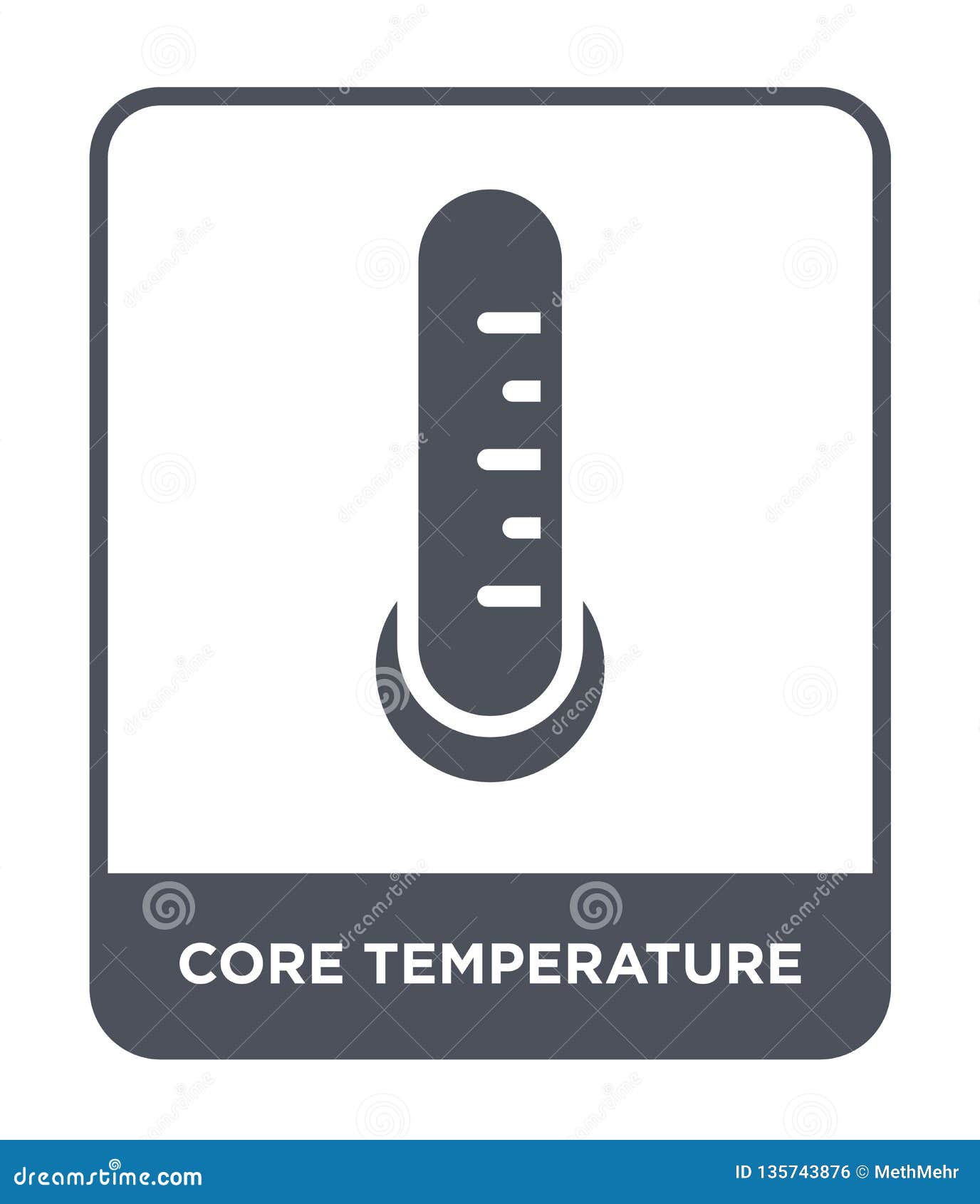 Core Temperature Icon in Trendy Design Style. Core Temperature Icon ...