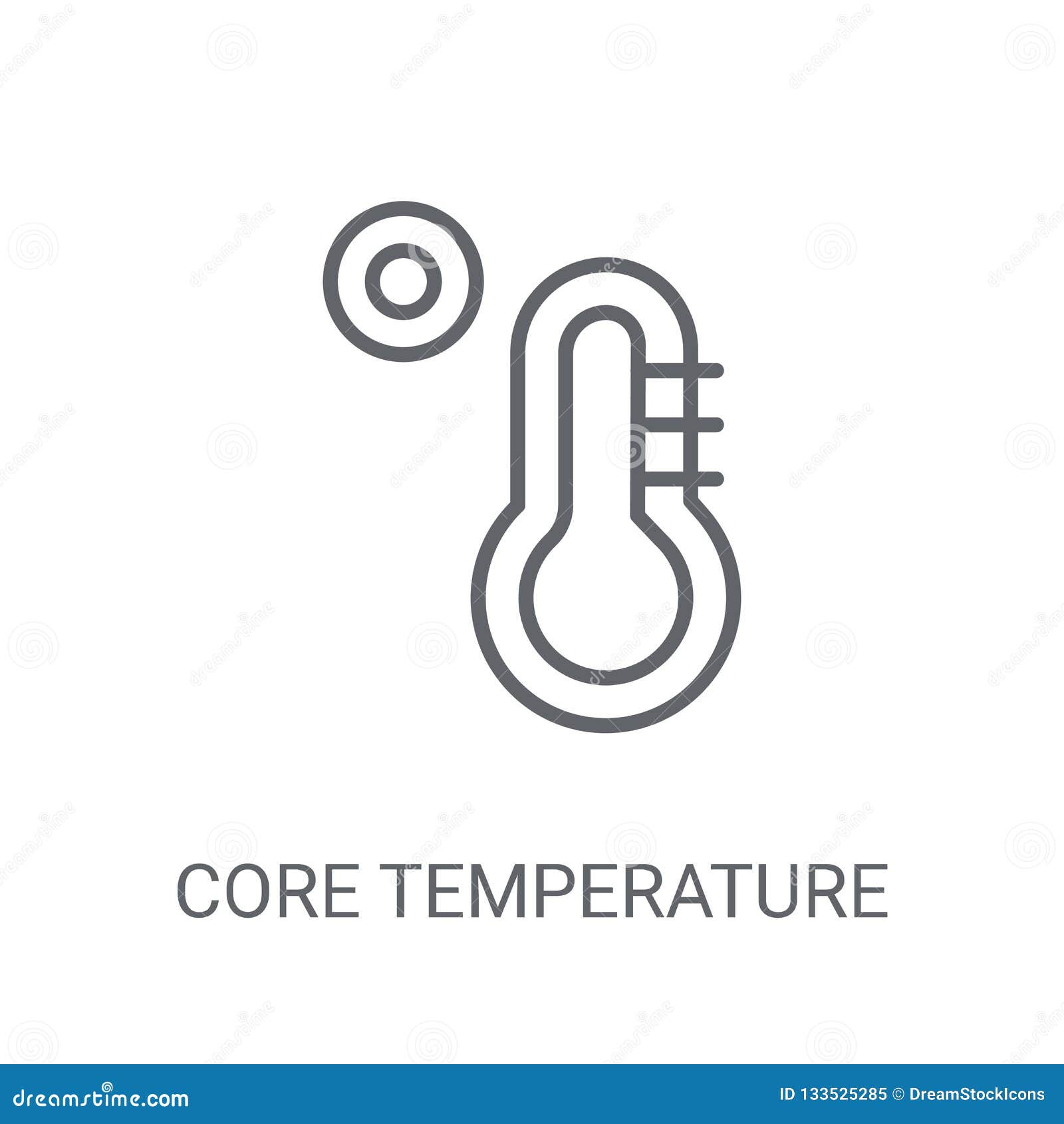 Core Temperature Icon. Trendy Core Temperature Logo Concept on W Stock ...