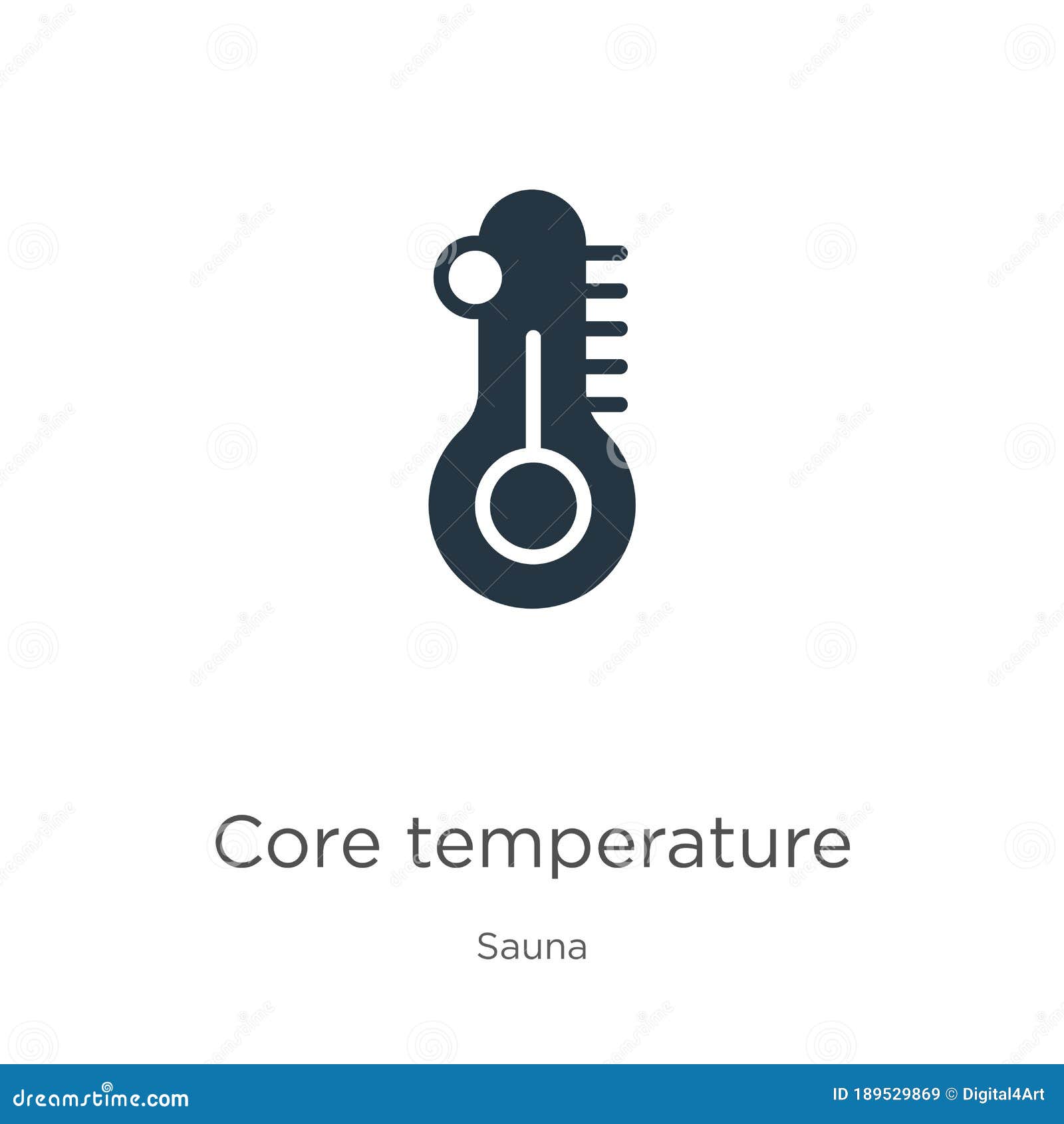 Core Temperature Icon Vector. Trendy Flat Core Temperature Icon from ...