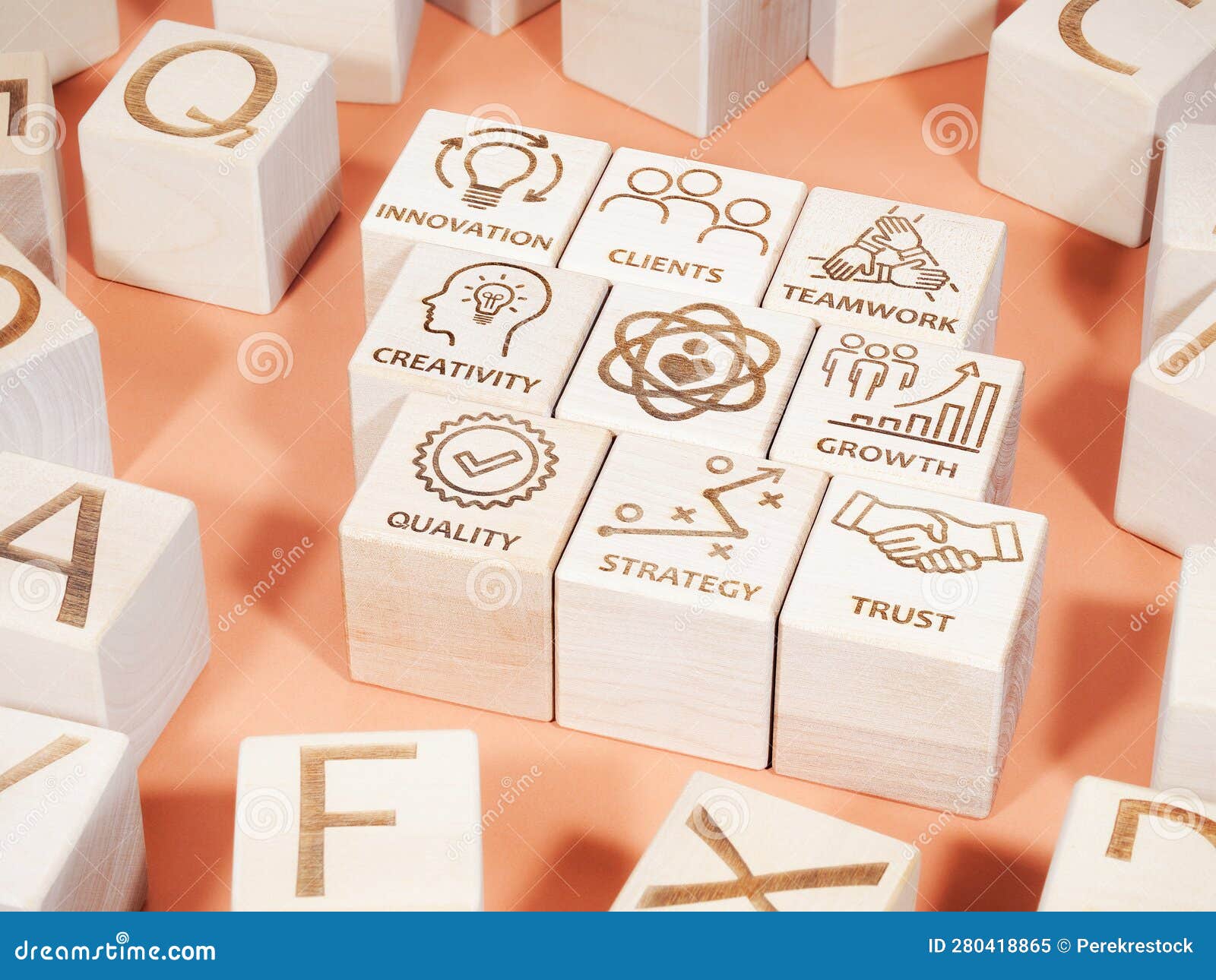 Core Values As a Business Management Strategy Stock Image - Image of ...