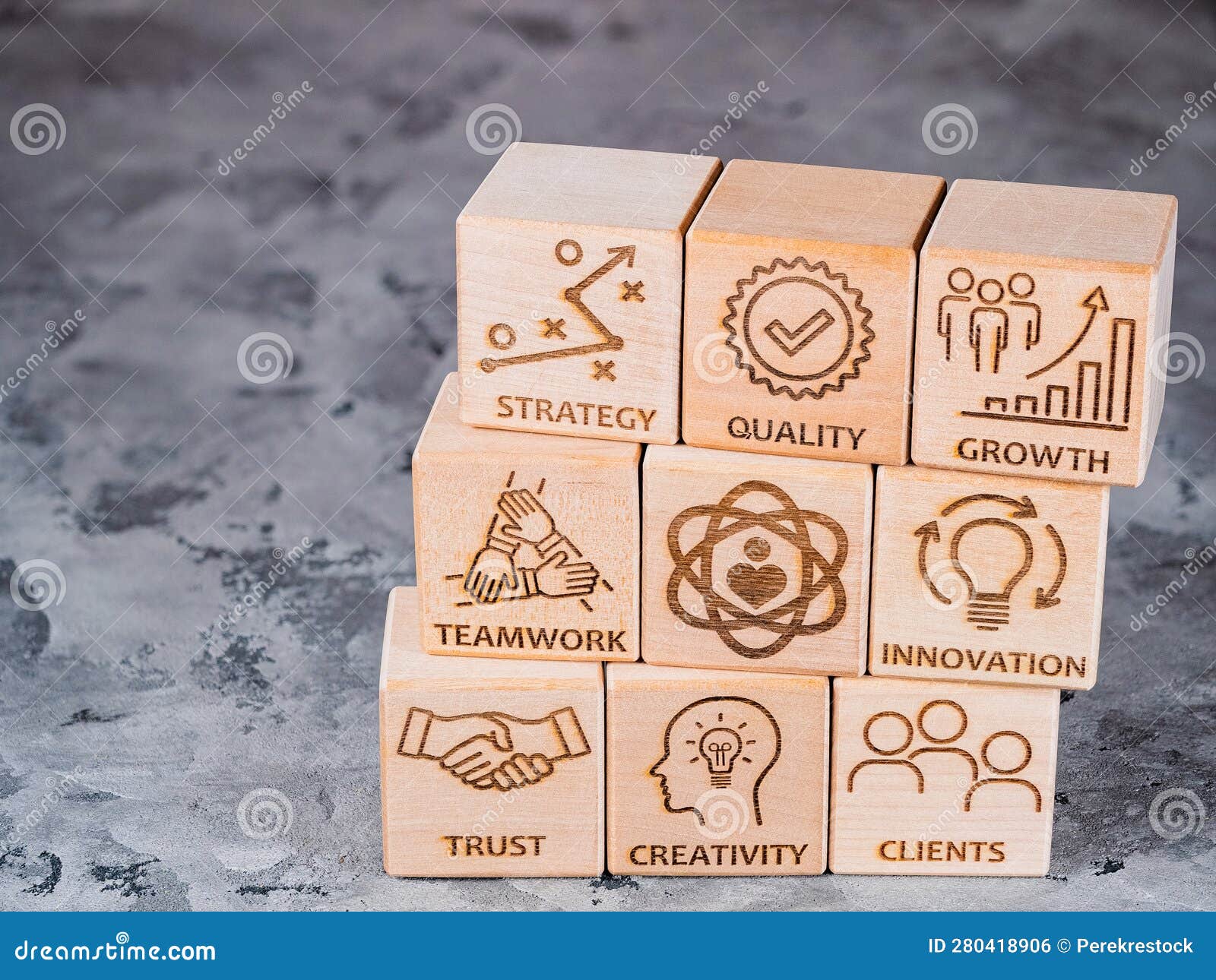 Core Values As a Strategy of Corporate Business Stock Photo - Image of ...