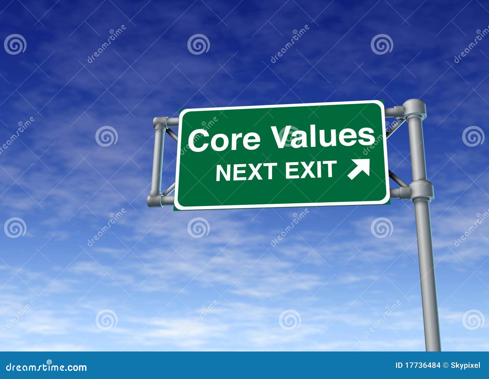 Core Values Business Road Sign Symbol Stock Illustration - Illustration ...