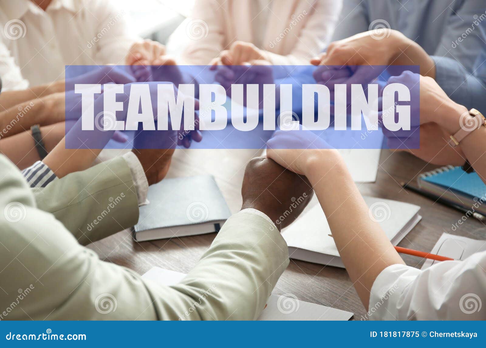 Core Values Concept. People Holding Hands at Table, Closeup Stock Image ...