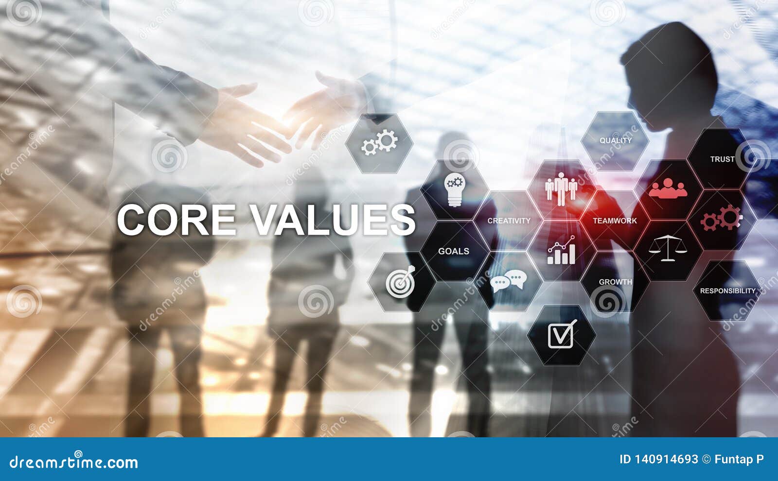 Core Values Concept on Virtual Screen. Business and Finance Solutions ...