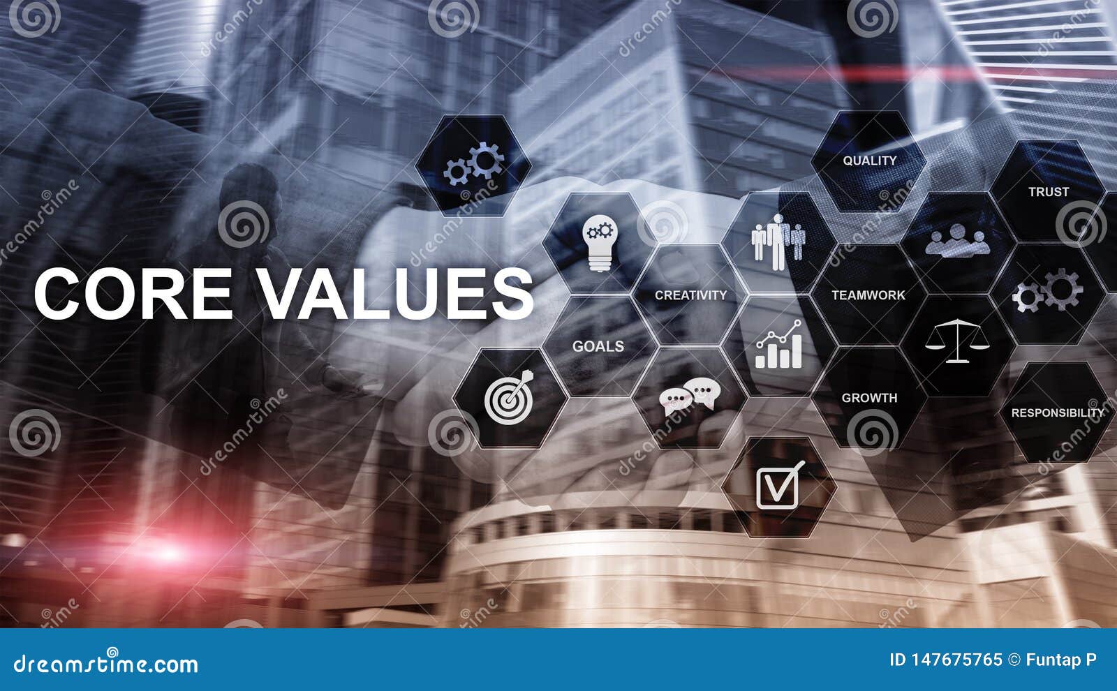 Core Values Concept on Virtual Screen. Business and Finance Solutions ...