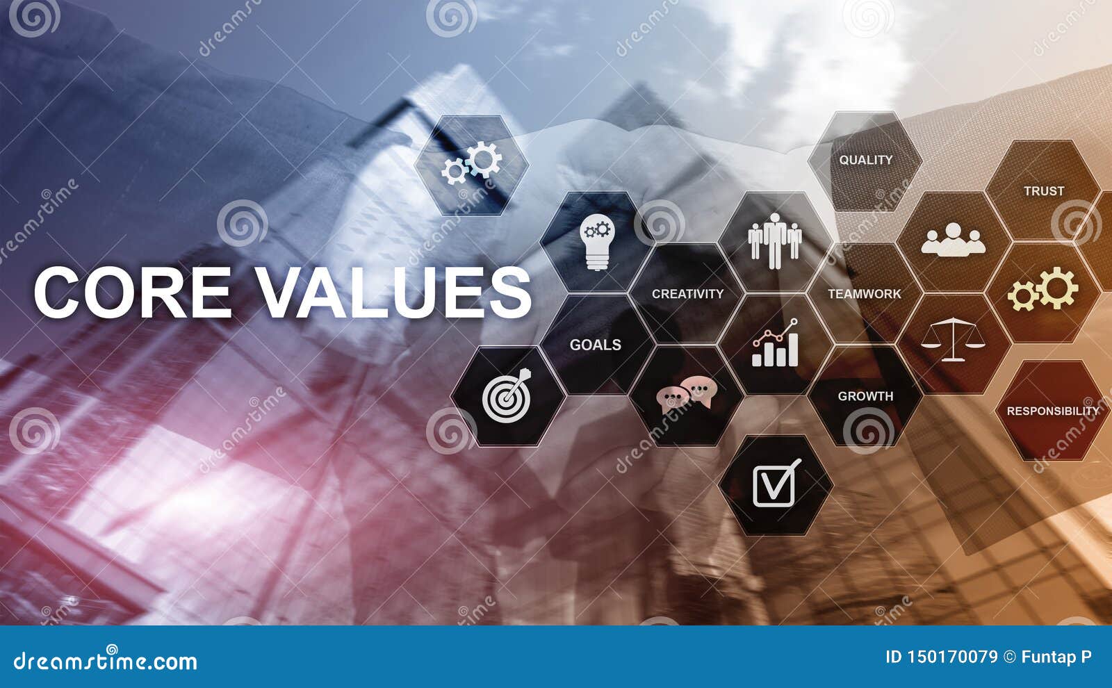Core Values Concept on Virtual Screen. Business and Finance Solutions ...